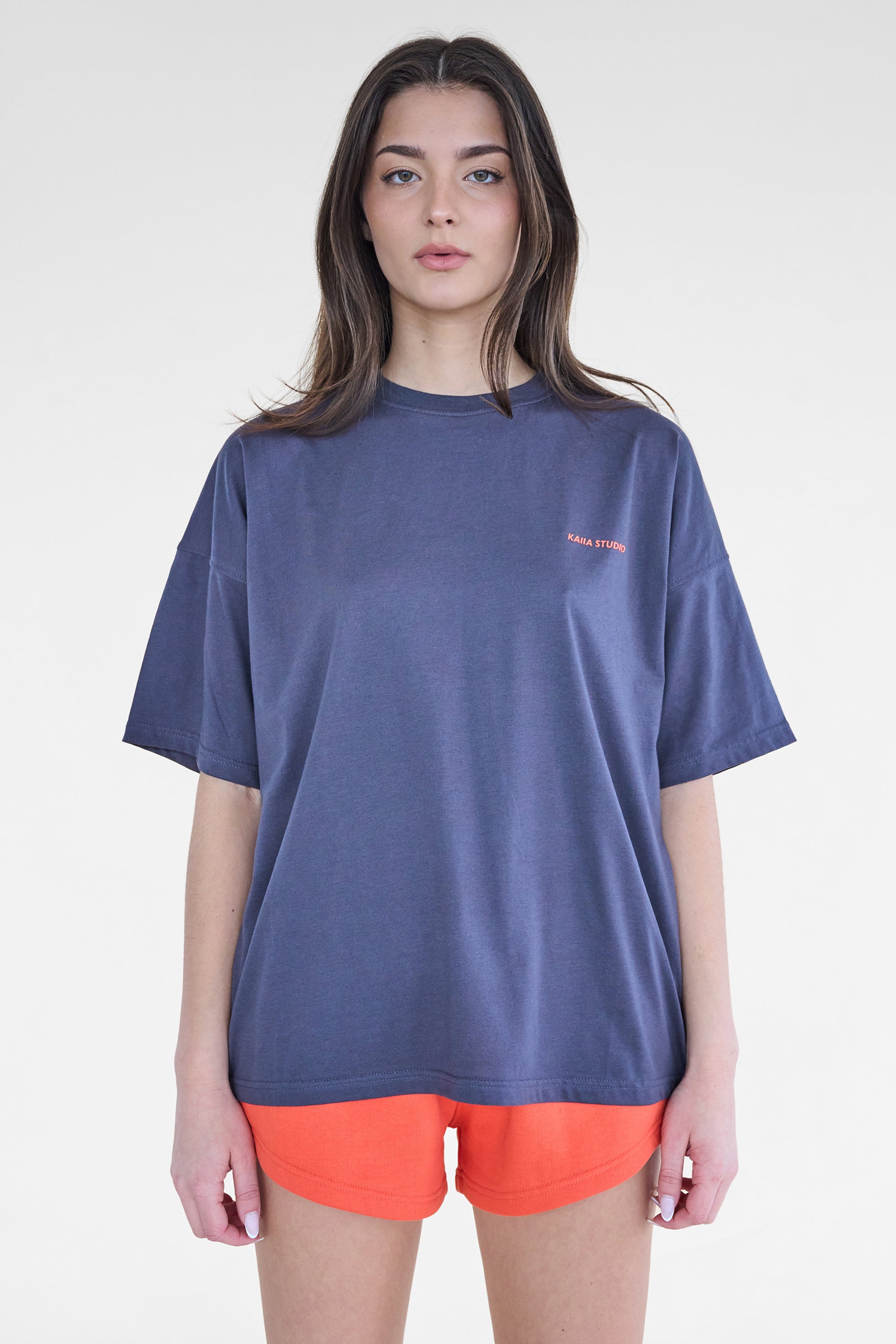 Kaiia Studio Oversized T-shirt Charcoal | Kaiia